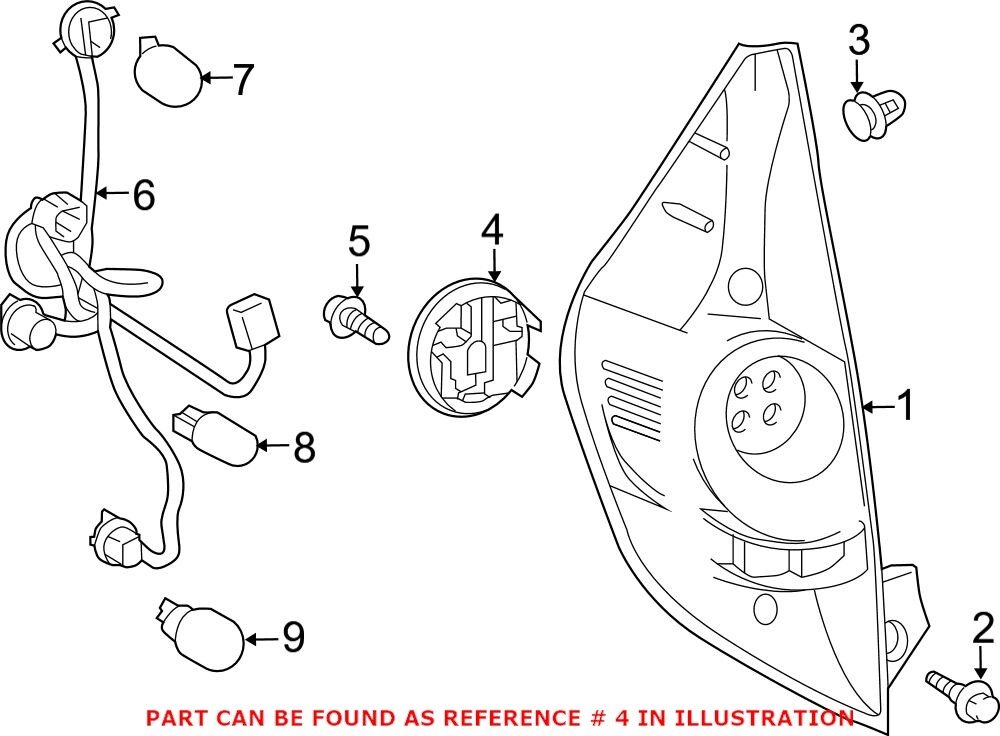 Genuine OEM Tail Light Bulb for Toyota 8153652A80 | eBay