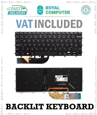 New DELL XPS 15 7590 9550 9560 9570 9580 UK Backlit Keyboard D/PN ...