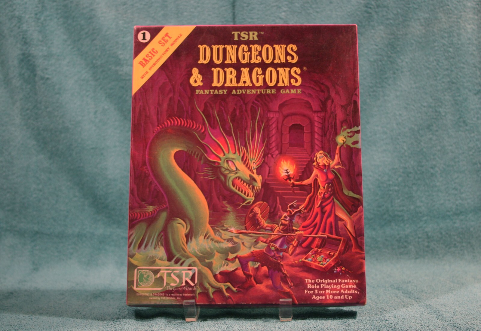 TSR DUNGEONS & DRAGONS BASIC SET #1011 Purple Box CIB Dice Mail-ins ...