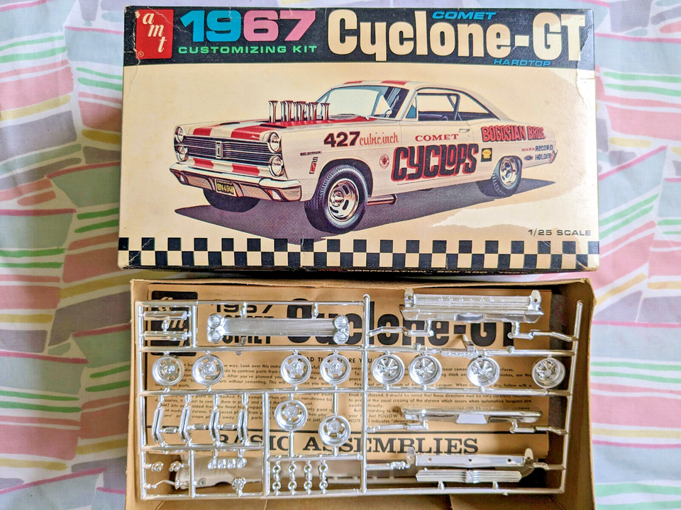 *SUPER RARE! *ORIGINAL VINTAGE AMT "1967 COMET CYCLONE-GT" KIT ...