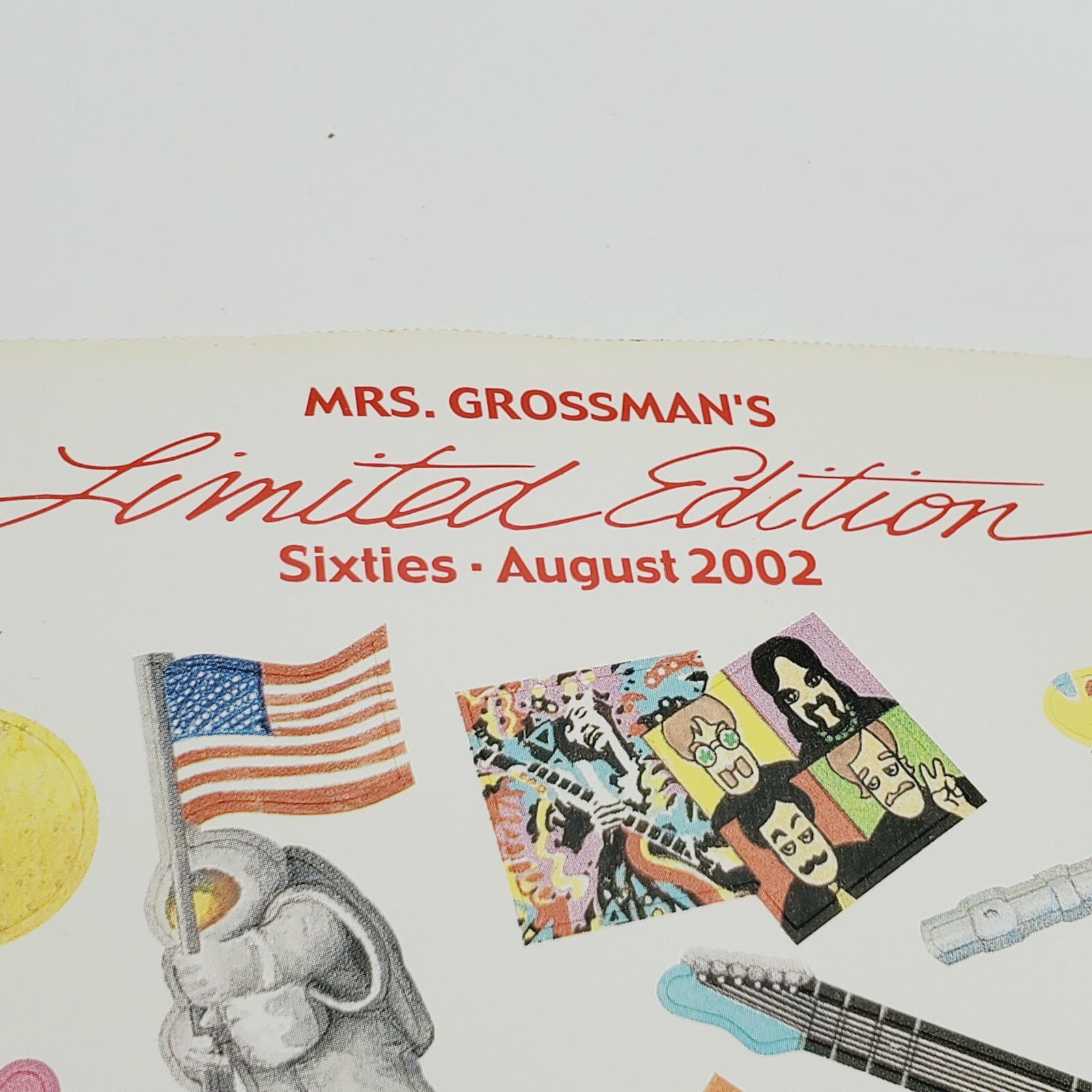 Mrs. Grossman Vintage Limited Edition Sixties Sticker Sheet 60's 2002 ...