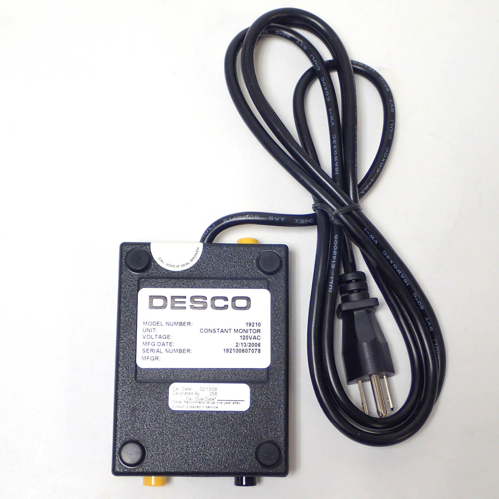 DESCO 19210 FULL TIME CONTINUOUS WRIST STRAP ESD WORKSTATION MONITOR ...