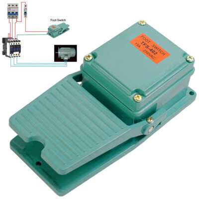AC 250V 15A Antislip Industrial Foot Operated Pedal Switch Momentary ...