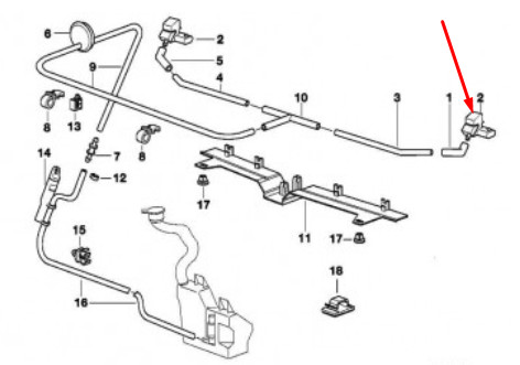 NEW BMW 7 E38 HEATED WINDSHIELD WASHER NOZZLE 61668364444 8364444 ...