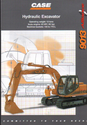 CASE "9013" Hydraulic Excavator Brochure Leaflet | eBay UK