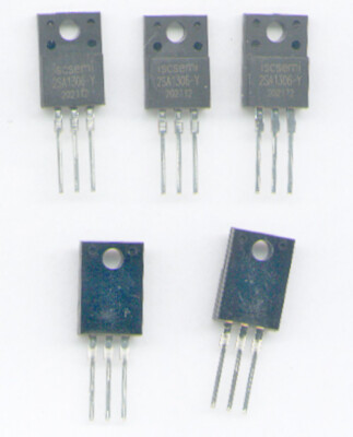 5 x TRANSISTOR PNP 2SA1306 ( A1306 ) 160V 1,5A , 100Mhz TO220 ISO TOP ...
