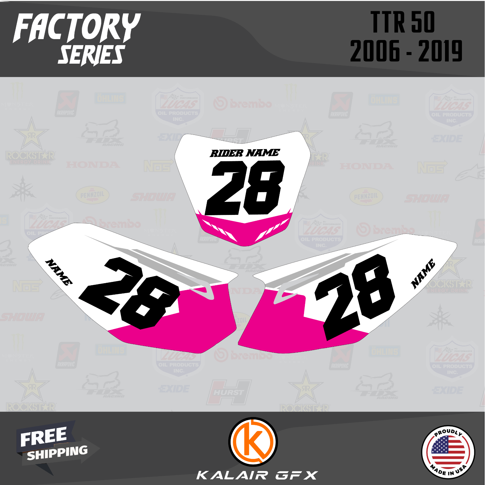 Graphics Kit for Yamaha TTR50 (2006-2023) TTR 50 TTR-50 Factory ...