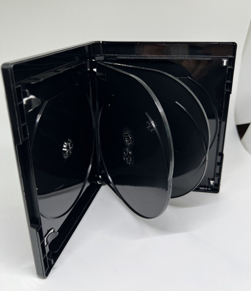 NEW 15mm 4K ULTRA HD BLACK 6-DISC CASE, BOOKLET CLIPS, SLEEVE,PS6-15MM ...