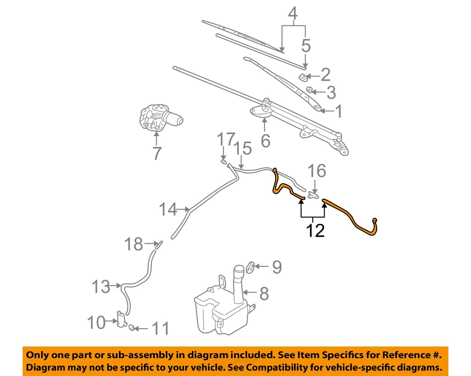 MITSUBISHI OEM 04-07 Lancer Windshield Wiper Washer-Nozzle Spray Jet ...