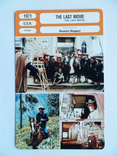 CARTE FICHE CINEMA 1971 THE LAST MOVIE Dennis Hopper Stella Garcia Don ...