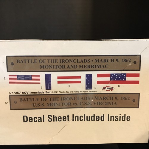 ATLANTIS L77257 CIVIL WAR MONITOR & MERRIMAC MODEL KITS-NIB | eBay