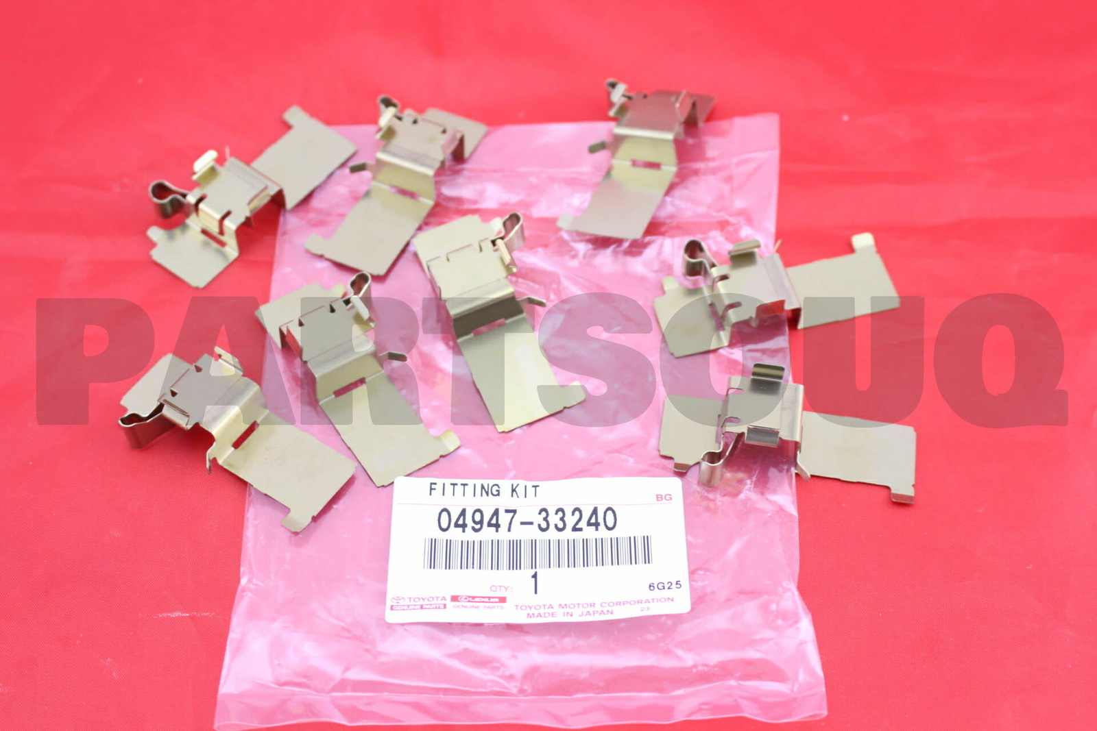 0494733240 Genuine Toyota FITTING KIT, DISC BRAKE, FRONT 04947-33240 | eBay