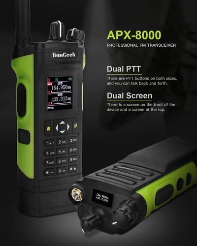 HAMGEEK APX-8000 12W Dual Band Radio Walkie Talkie w/Programming Cable ...