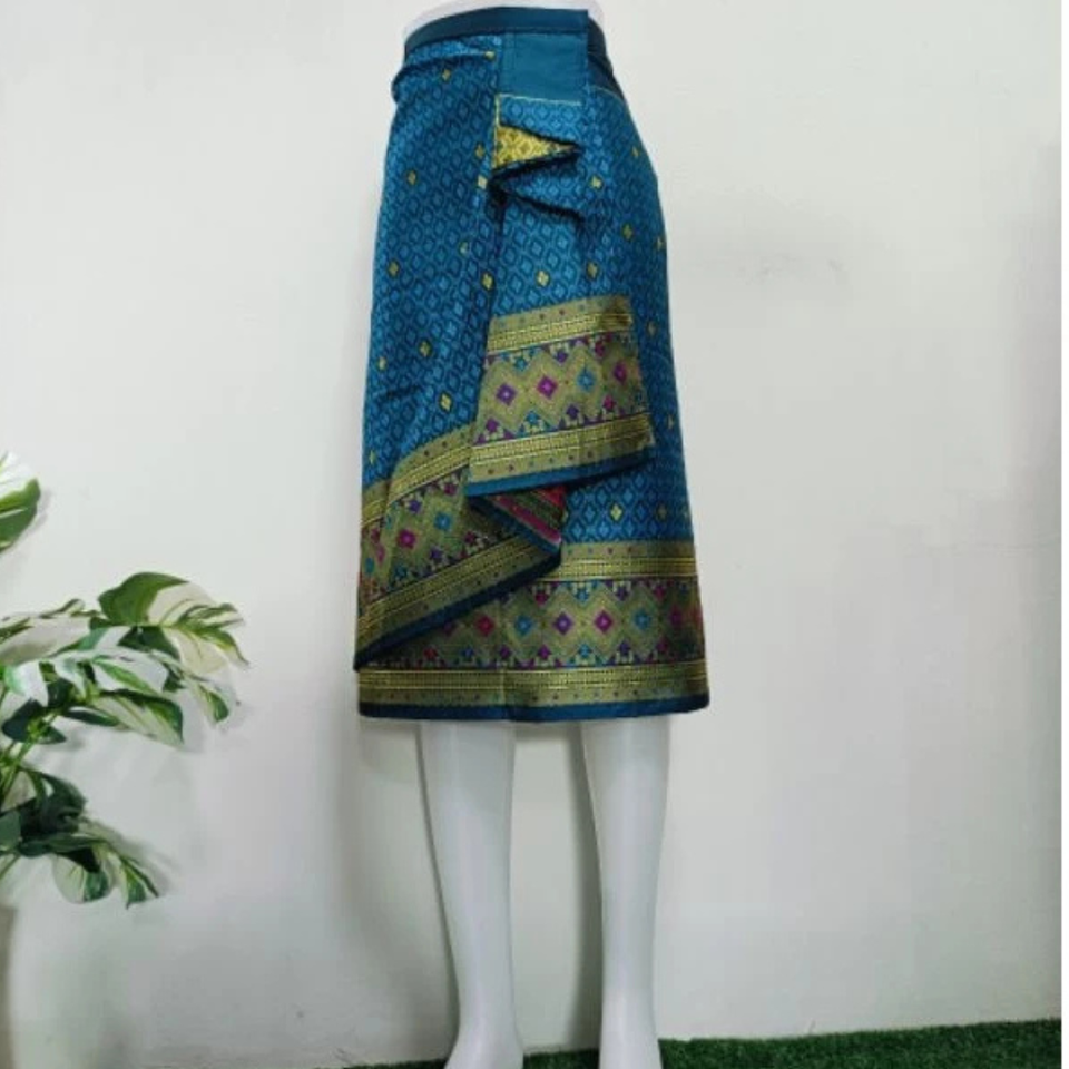 Wrap Wear Short Sarong Women Skirt Synthetic Hit Thai Laos Traditional ...