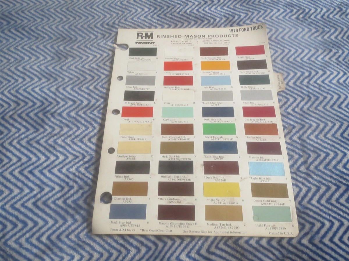 1979 Ford Truck Paint Codes - Infoupdate.org