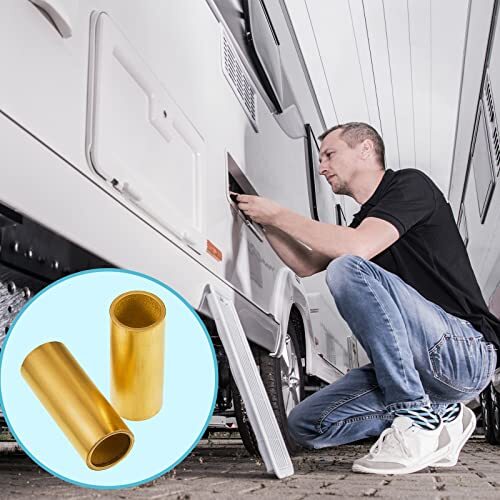 Dunzy 16 Pcs Trailer Leaf Spring Bushing Kit Shackle Bushings Brass ...