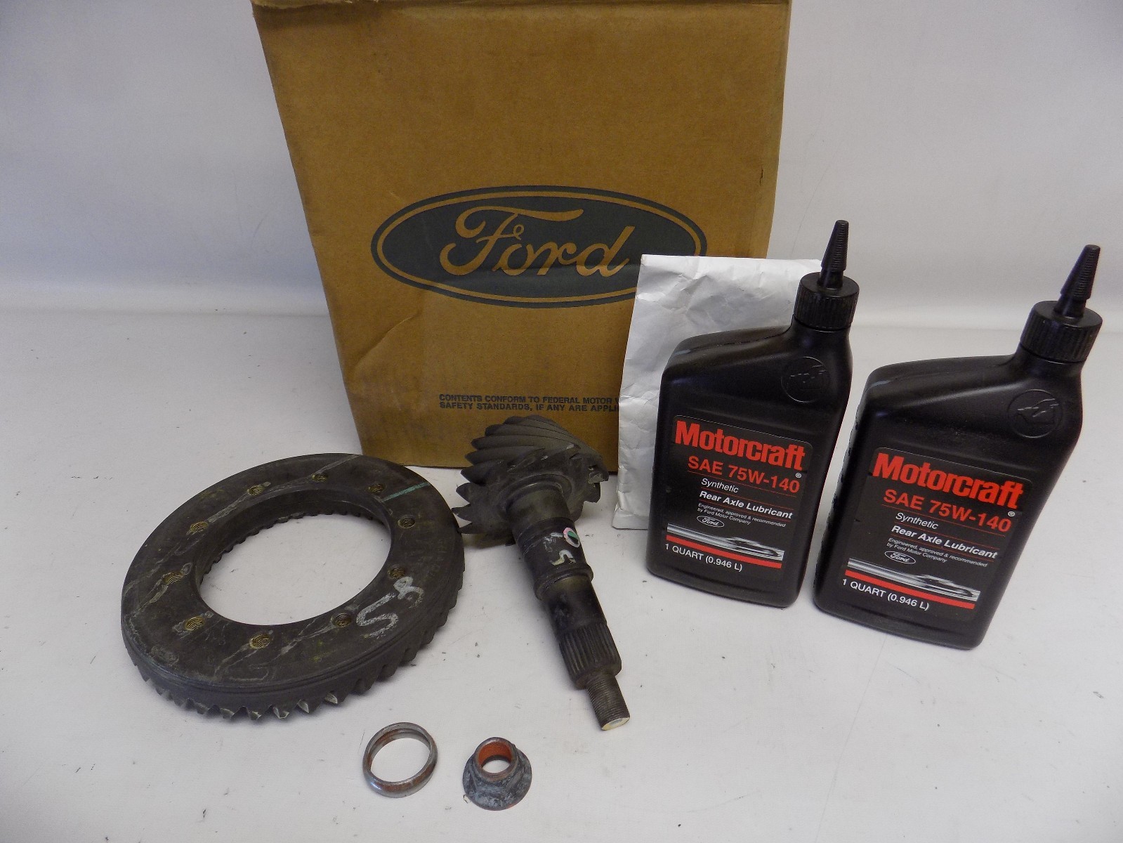 New OEM 1993 & Up Ford Gear & Pinion Kit Set w/ Rear Axle Lubricant ...