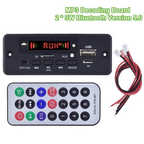 MP3 Player Decoder Board Amplifier FM TF USB AUX Recorders Car Radio ...