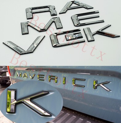 chrome with Black 3D Domed Plastic Letters for Ford Maverick 2022 ...