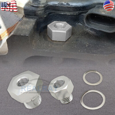 2X Oil Pressure Adapter Fitting M16x1.5 to 1/8 NPT LS Swap Gauge Sensor ...