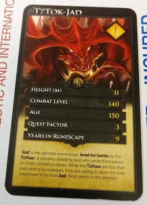 Top Trumps Runescape TzTok-Jad Trading Card Limited Edition OSRS | eBay
