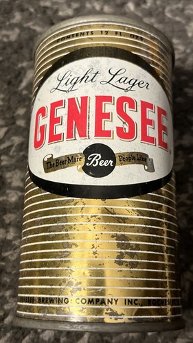 GENESEE LIGHT LAGER BEER Flat Top BEER CAN ROCHESTER NY | eBay