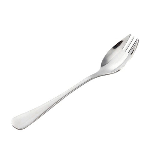 Dual Purpose Fork and Spoon Camping Work Long Handle Spork Stainless ...