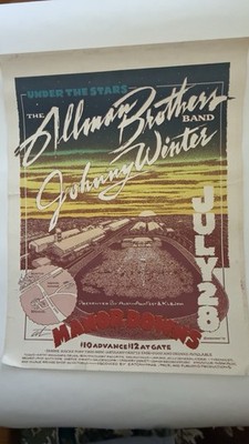 Rare And Vintage Poster Of The Allman Brothers Band And Johnny Winter ...