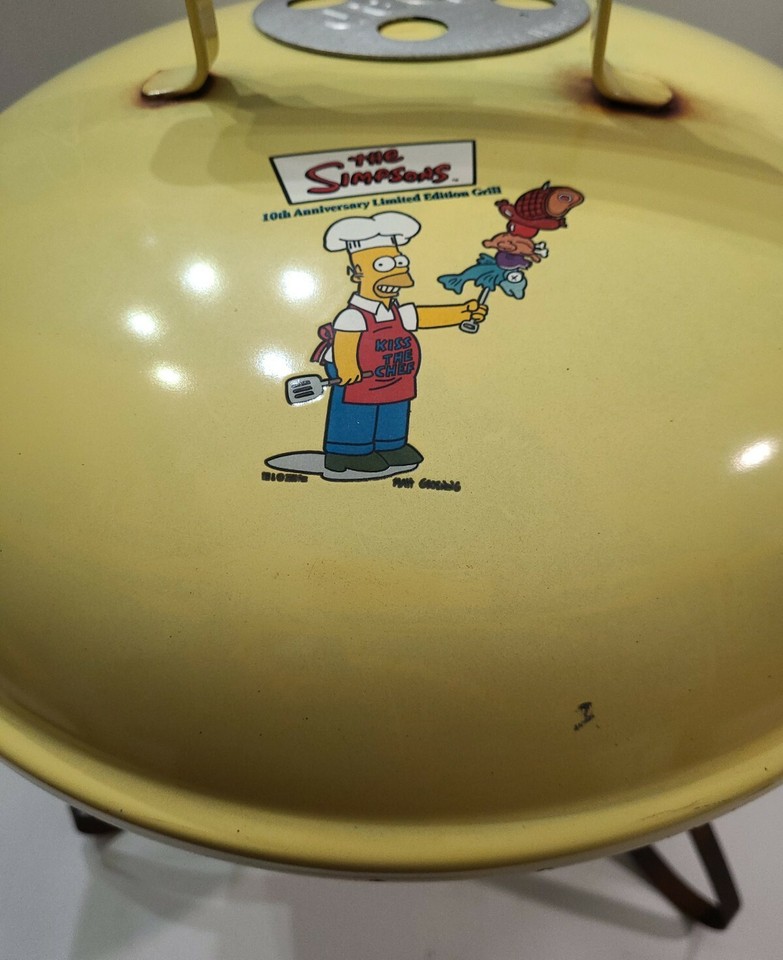 Vintage The Simpsons 10th Anniversary Weber BBQ Grill Barbecue 2000 ...