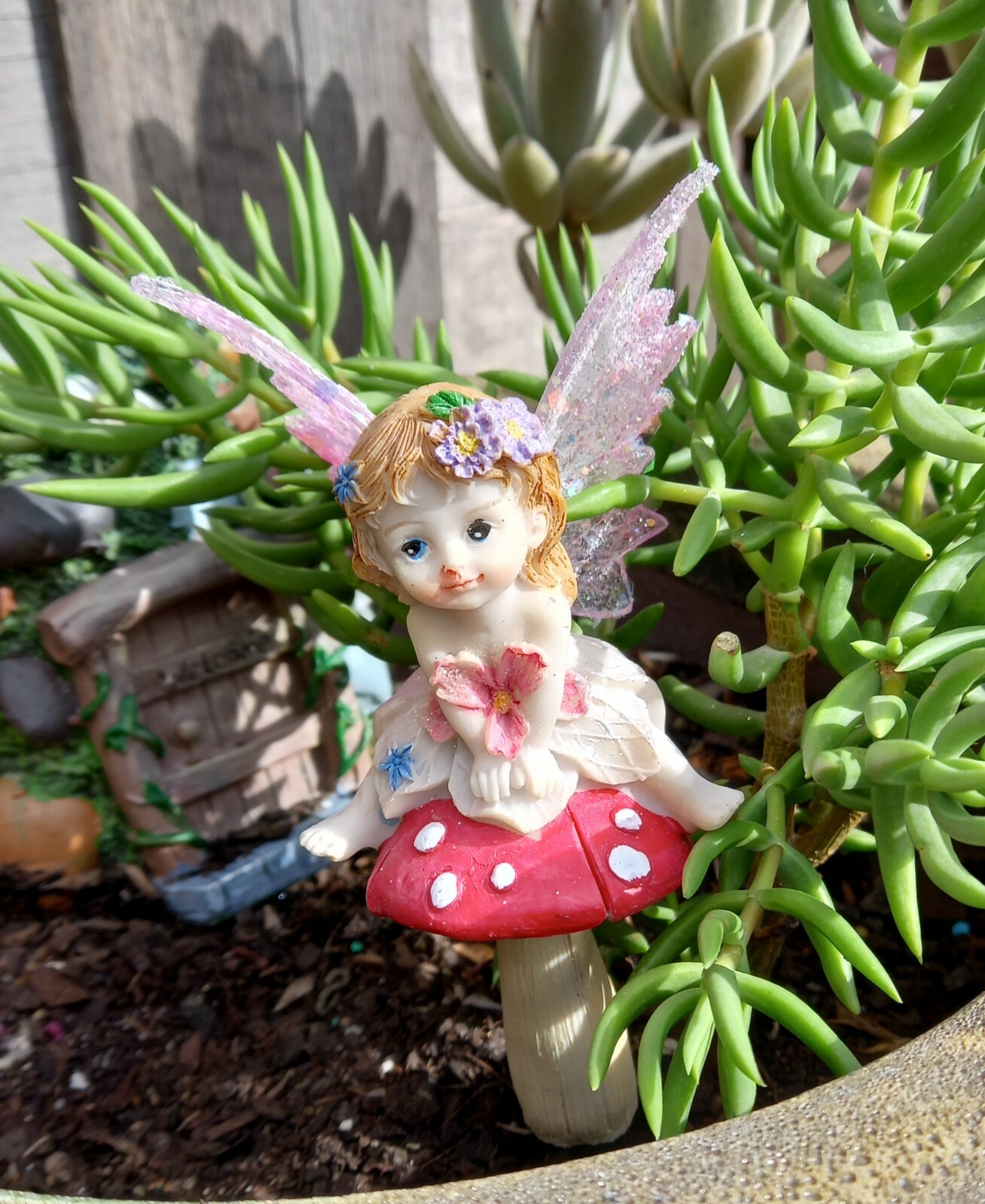 Fairy Garden Accessories-1 x 23cms Glitter Fairy Stake 3-5days delivery ...
