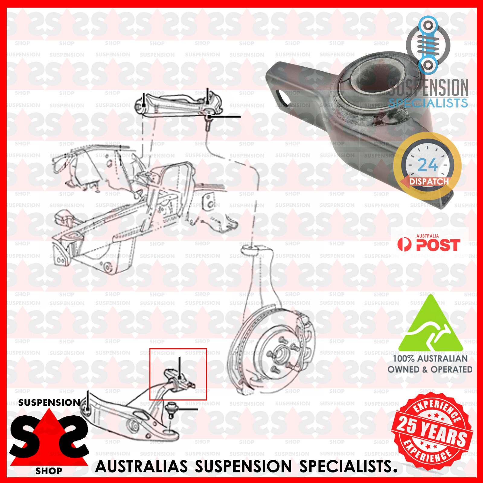 Rear Mounting, Control/Trailing Arm Suit FORD USA Explorer 4.0 EXPLORER ...