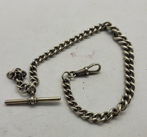 Antique Metal Pocket watch chain & T-Bar 12 " Long / N077 | eBay