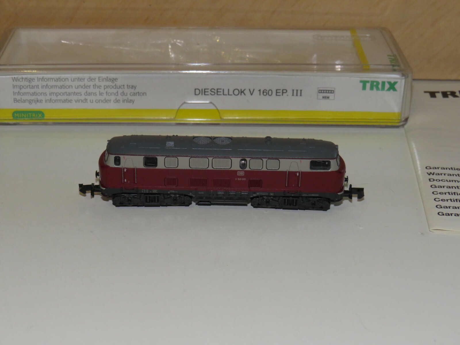 N Minitrix 12423 Diesellok BR V160 001 DB digital SELECTRIX TOP OVP ...