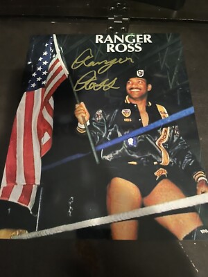 Autographed WCW 8x10 Ranger Ross in Ring Photo Posed Wrestling Signed NWA | eBay