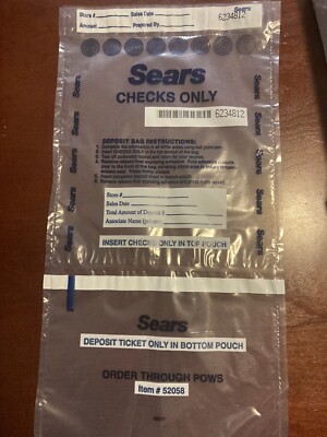 RARE! Sears Checks Only Bag- NOS- | eBay