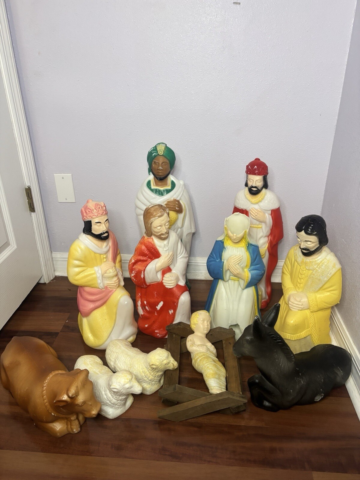 Vintage Empire 11piece Nativity Set Blow Molds 18" *READ* | eBay