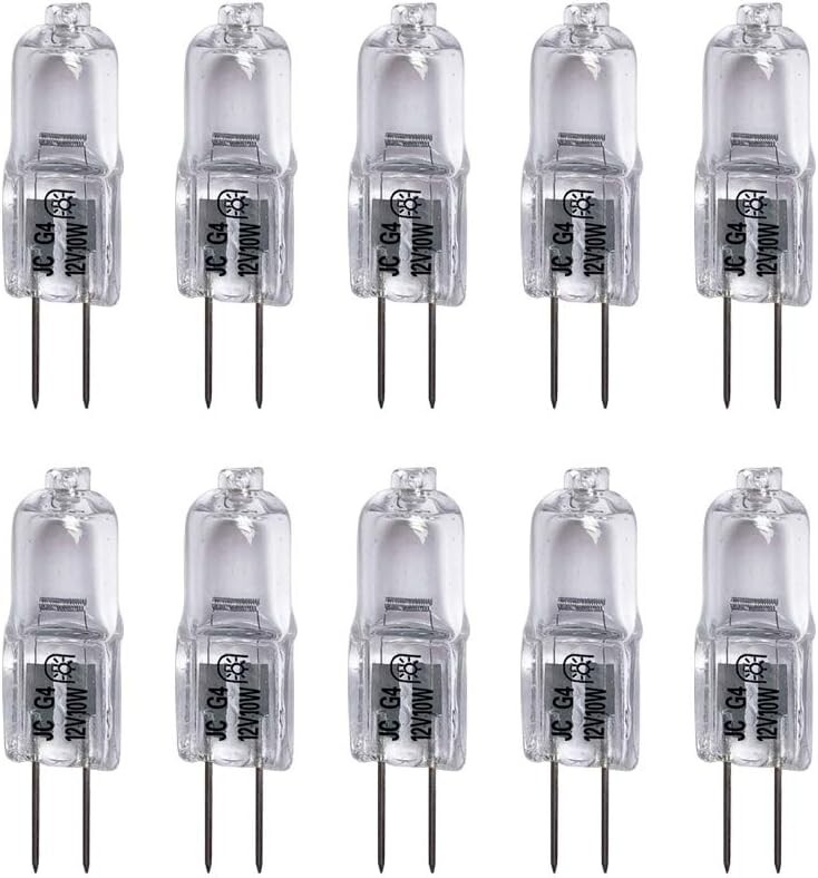 10 Watt T3 G4 Base 12 Volt 2500 Hours Light Bulb 10W 12V 2900K ...