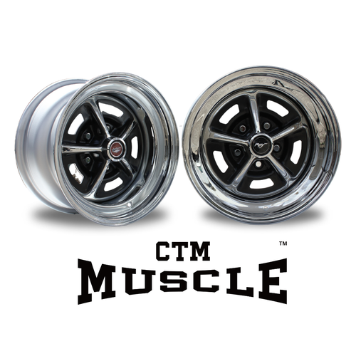 15" CTM Muscle Magnum 500 mustang wheels Size: 15x8 Offset: 0 PCD ...