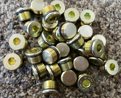 (Qty 30) Zero-Leak Gold Plug 3/4''-16 Threads #8 ORB Thread, Male ...