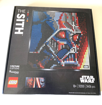 Lego Art Star Wars Sith Set 31200 Mosaic Portrait Darth Vader COMPLETE ...