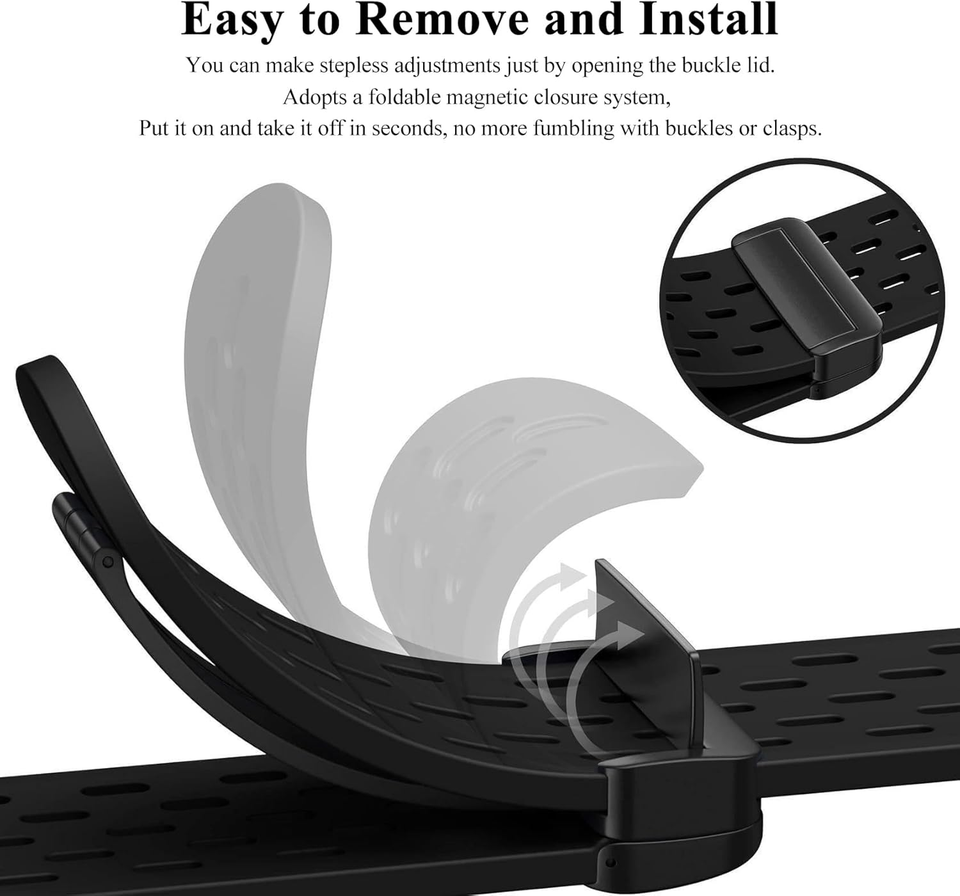 Watch Band 18Mm 19Mm 20Mm 22Mm, Rubber Watch Strap with Magnetic Clasp ...