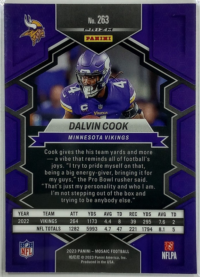 2023 Panini Mosaic Dalvin Cook National Pride #263 Pink Camo | eBay