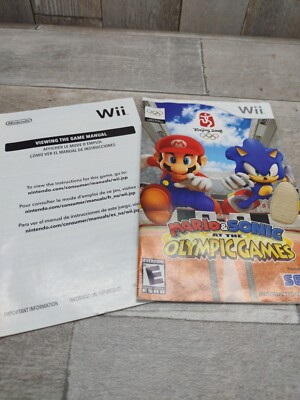 Mario & Sonic at the Olympic Games Nintendo Wii Instruction Manual Only ...