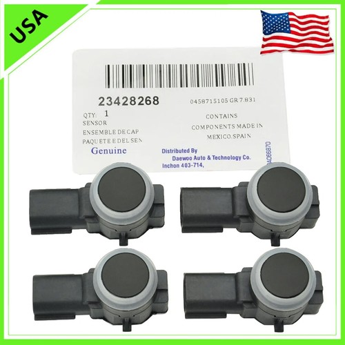 4x Black PDC Parking Assist Sensor 23428268 For 14-19 Chevy Cadillac ...