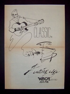 WBCN 104 FM Boston Radio Station Classic to Cutting Edge 1988 Poster ...