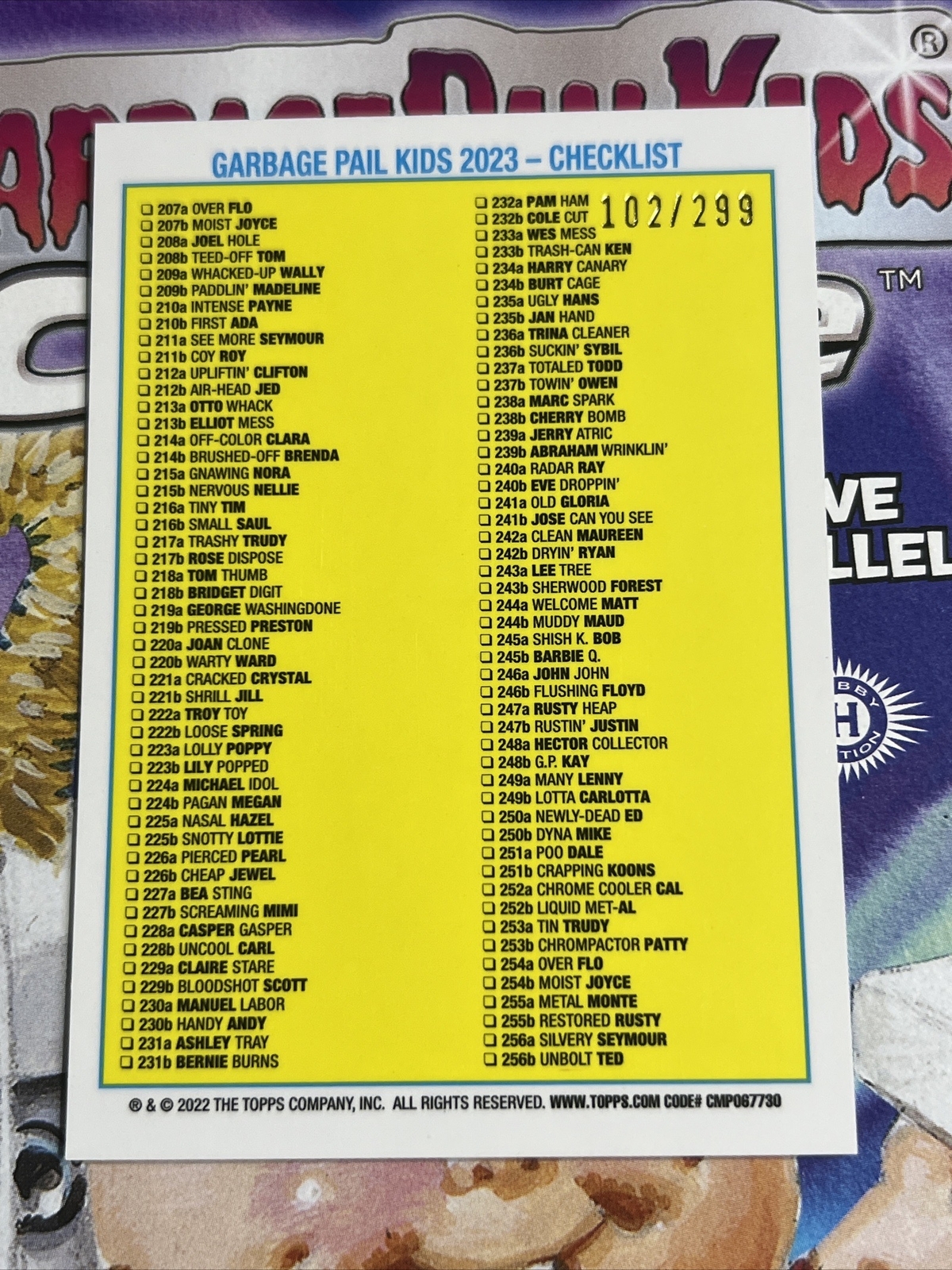 2023 Garbage Pail Kids Chrome Series 6 Green Refractor# 232a Pam Ham ...