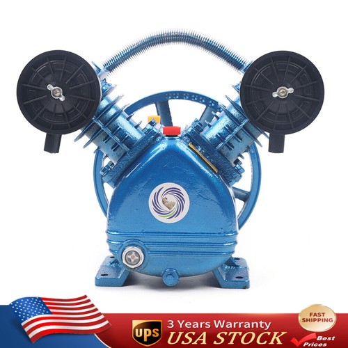 Air Compressor Pump Head 115PSI 2HP Twin Cylinder Air Compressor Pump ...