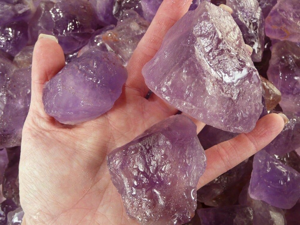 3 Pounds of Amethyst Large Chunk Rough from Brazil - Cutting, Cabbing ...
