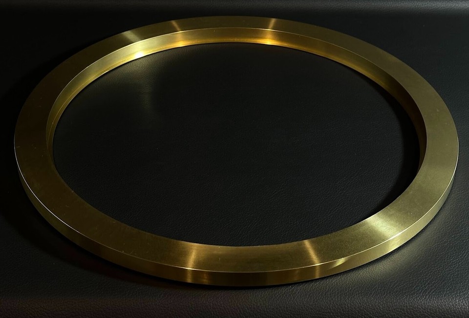Brass MICRO Record Turntable Periphery Stabilizing Outer Ring Clamp ...