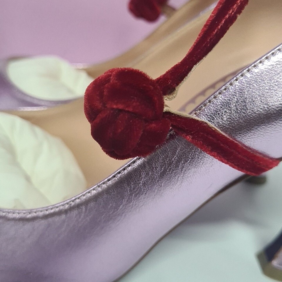 Women's High Heels Leather Shoes Mary Ching Jacqueline 105 Pink Size ...